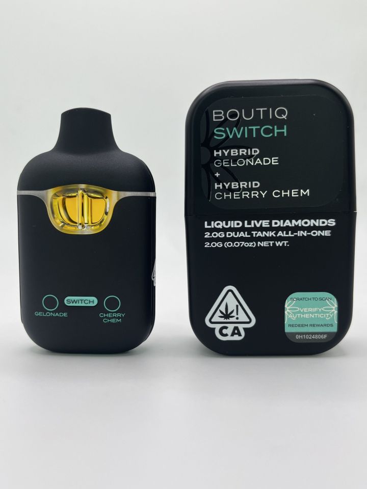 Boutiq Switch - Gelonade + Cherry Chem - 2g Dual Tank All-In-One Vape ...